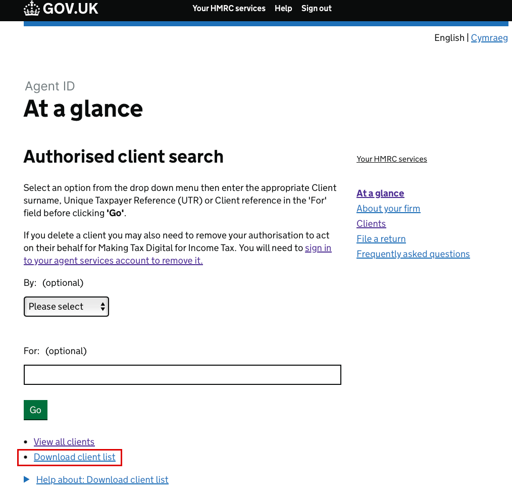 How to download HMRC client data for agent 64-8 and bulk update within ...