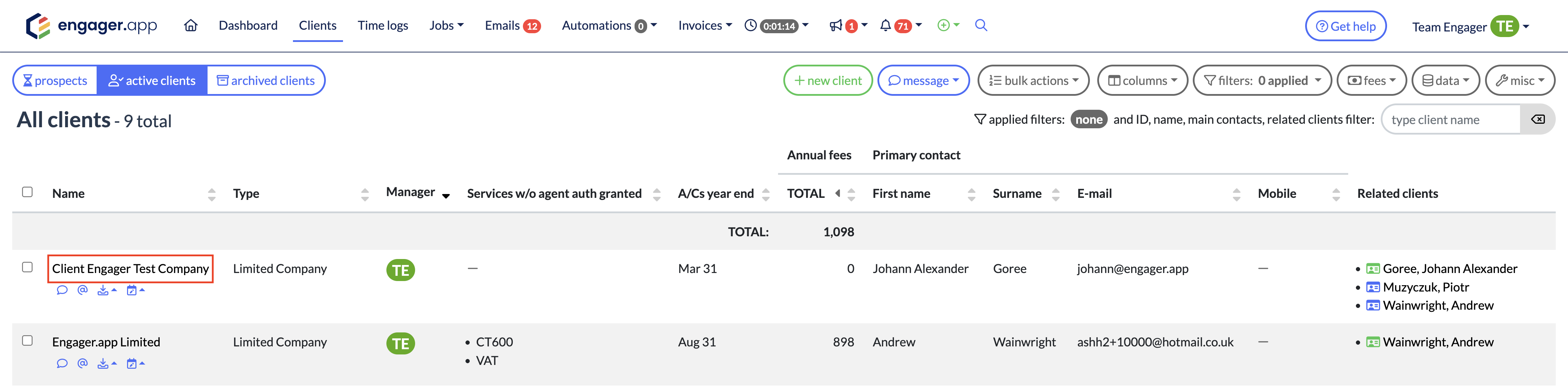 How to delete a client record – Engager.app