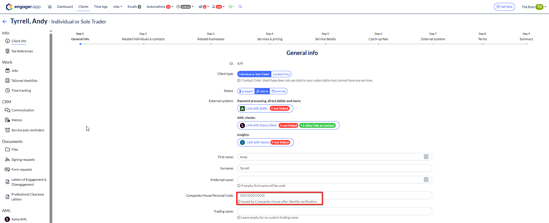Storing Companies House Personal Codes for Authorised Corporate Service ...